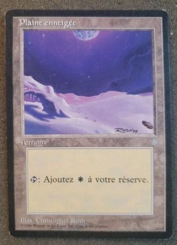 Snow Covered Plains Ice Age Pld Basic Land Magic The Gathering French