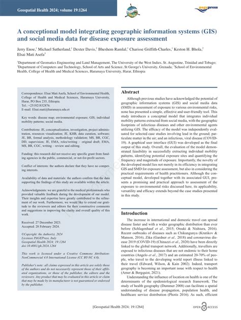 PDF A Conceptional Model Integrating Geographic Information Systems GIS And Social Media