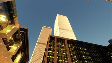 Recreated The Original Wtc In Minecraft