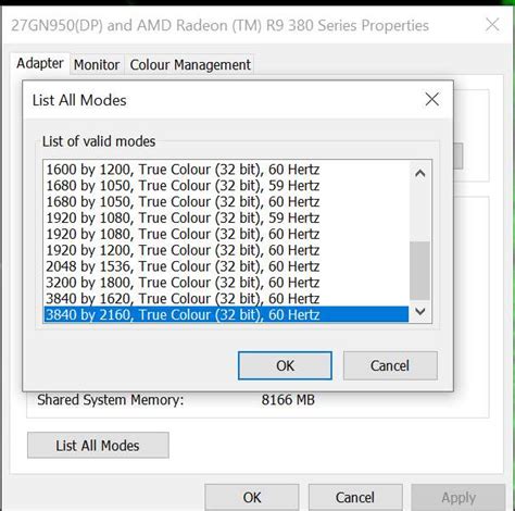 SOLVED 144Hz Not An Option In Display Settings Tom S Hardware Forum
