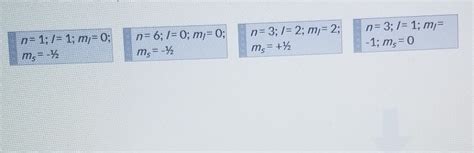 solved choose whether each of the following sets of quantum