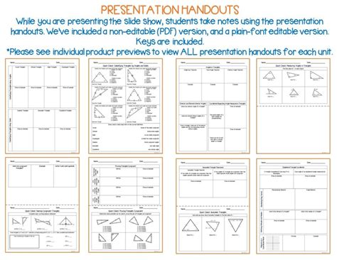 Geometry Guided Notes Presentation And INB Bundle Made By Teachers