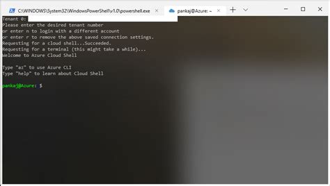 The Azure Cloud Shell Connector In Windows Terminal Windows Command Line