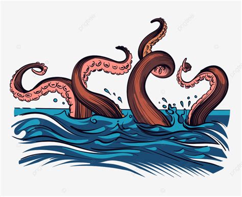 바다에서 문어 촉수 척추가없는 해물 거대한 Png 일러스트 및 벡터 에 대한 무료 다운로드 Pngtree