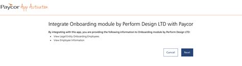 Paycor Onboarding Page