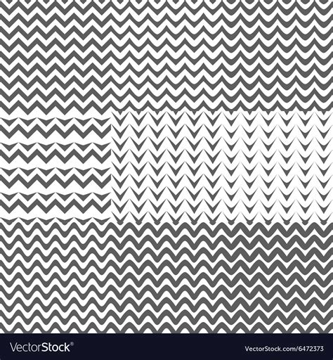 Set Zig Zag Patterns Background Royalty Free Vector Image
