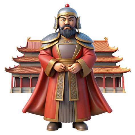 Wonderful Artistic Ancient Chinese Emperor 3d Render Asian Palace