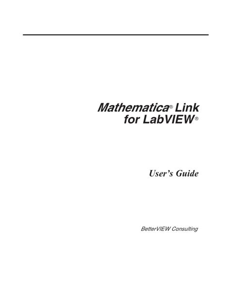 mathematica link for labview pdf installation computer programs