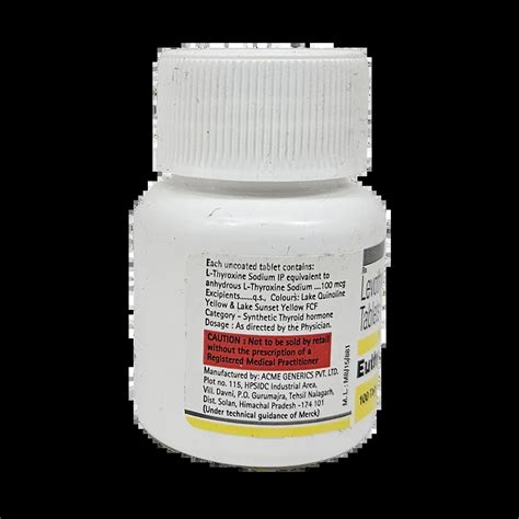 Euthyrox 100mcg Tablet 100s Price Uses Side Effects And Substitutes Medkart
