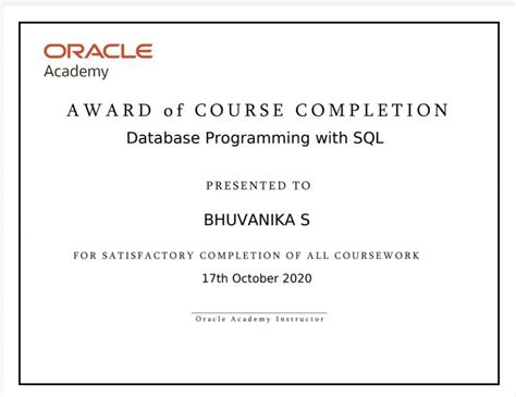 Bhuvanika Saravanan On Linkedin Oracle