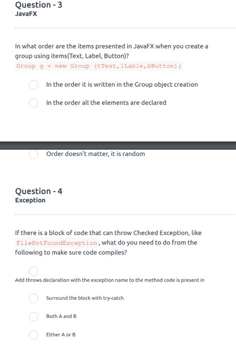 solved question 3 javafx in what order are the items