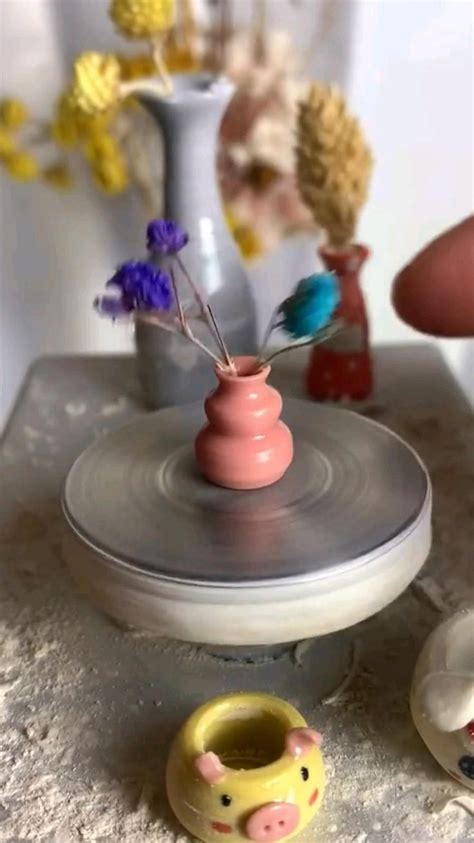 Making Mini Pottery Handmade Clay Pots Ceramic Pottery Miniature Pottery
