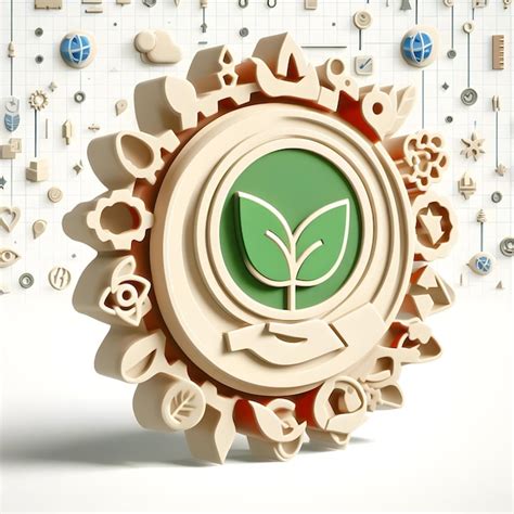 Premium Photo 3d Flat Icon Ecolabel Certification Concept Badges And