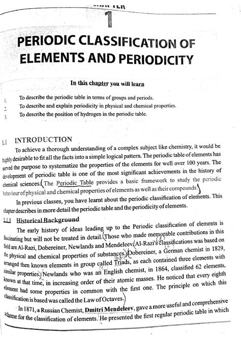 Periodic Classification Of Elements And Periodicity Summaries Chemistry