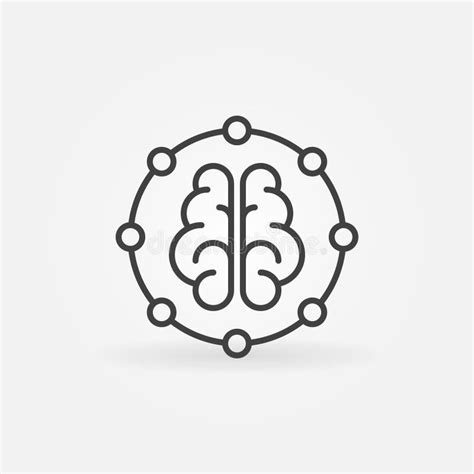 Vector Human Brain Neuron Connections Outline Icon Stock Vector Illustration Of Concept Thin