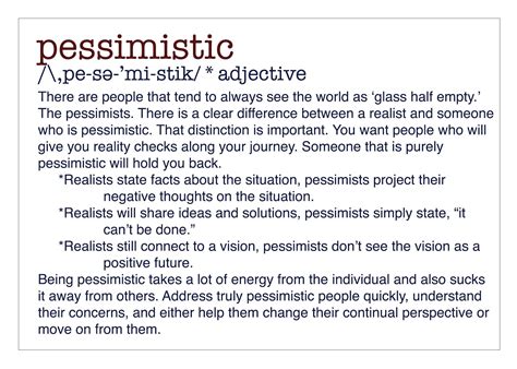 Leadership Word Of The Week Pessimistic — Effective Retail Leader