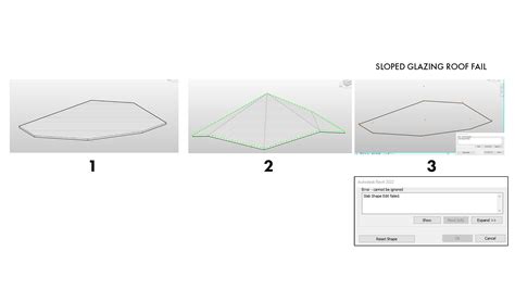 Solved Sloped Glazing Roof Error From Modify Sub Elements Roof
