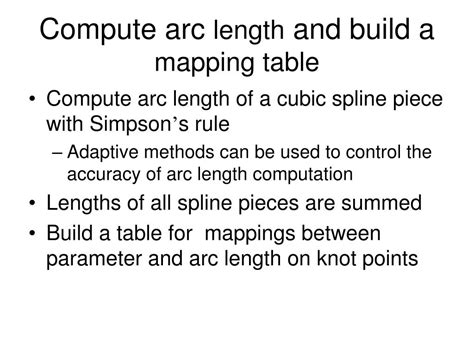 PPT Arc Length Computation And Arc Length Parameterization PowerPoint Presentation ID