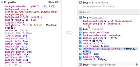 Styles Sidebar Refinements In Web Inspector Webkit
