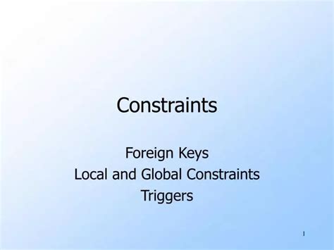 Ppt Constraints Powerpoint Presentation Free Download Id757551
