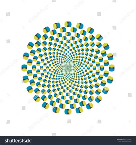 Psychedelic Optical Spin Illusion Vector Background Stock Vector Royalty Free 1559101484
