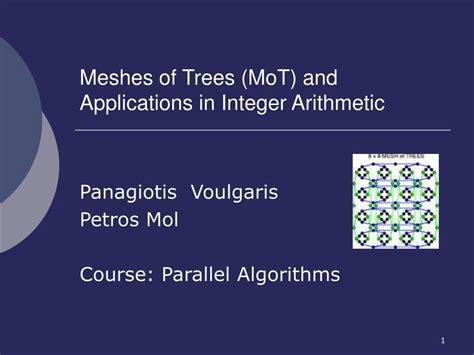 Ppt Meshes Of Trees In Integer Arithmetic Applications And Properties Powerpoint Presentation