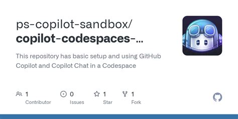 Github Ps Copilot Sandboxcopilot Codespaces Demo This Repository