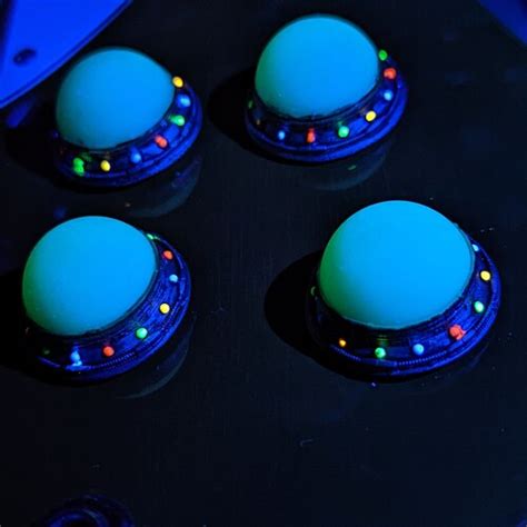 Ufo Guitar Knobs Glow In The Dark And Uv Lit Etsy