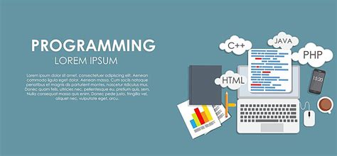 Programming Coding Concept Flat Background Vector Illustration Css