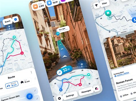 AR Navigator Mobile App Ui Behance