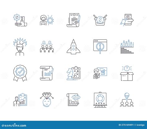 Strategy And Idea Outline Icons Collection Strategy Idea Planning
