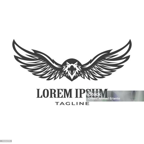 비행 독수리 그림 빈티지 레트로 엠블럼 기호 디자인 벡터 배지에 대한 스톡 벡터 아트 및 기타 이미지 배지 독수리 휘장