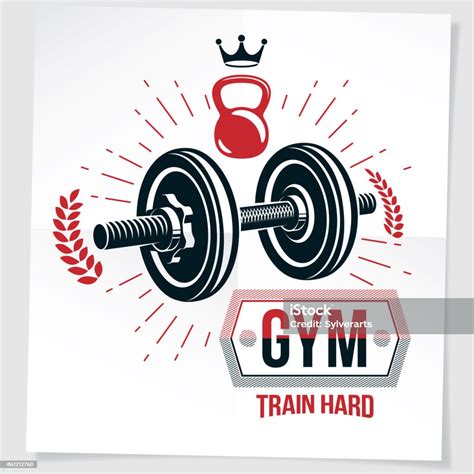 무게 리프팅 챔피언십 벡터 승진 플라이어 디스크 무게 아령 주전자 벨 스포츠 장비와 로얄 크라운 만든 기차 하드 글자 건강한