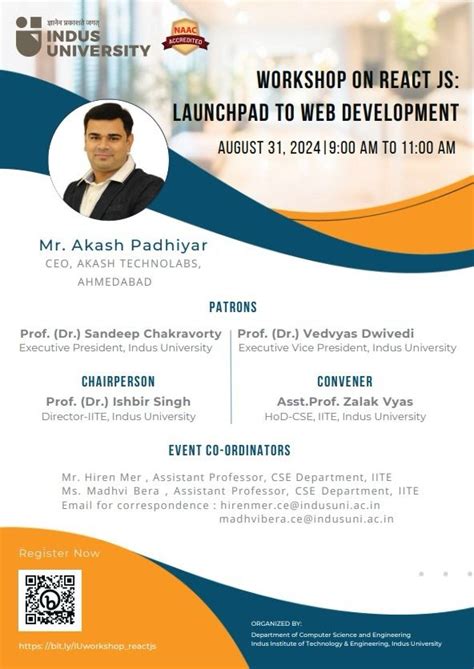 akash padhiyar on linkedin reactjs workshop indusuniversity