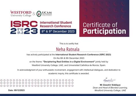 Neha Ratnala On Linkedin Received The Certificate For Participation In