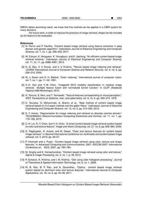 Wavelet Based Color Histogram On Content Based Image Retrieval Pdf