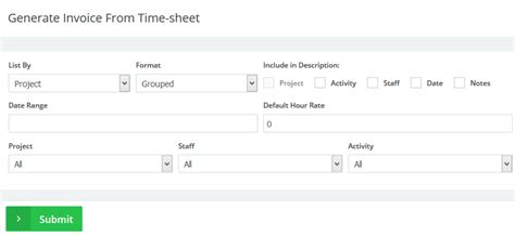 Generate An Invoice Using The Time Sheet Online Billing SoftwareOnline Billing Software