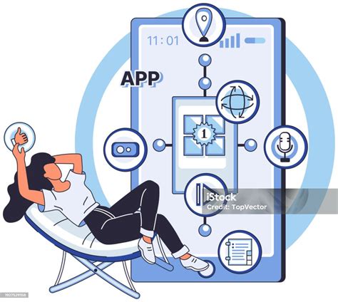 Application Testing Metaphor Vector Application Testing Checkpoint For Ensuring Userfriendly