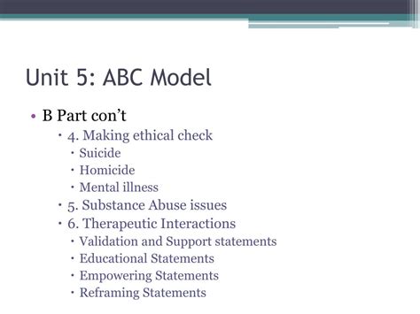 Ppt Unit 5 Abc Model Of Crisis Intervention Powerpoint Presentation Id 6521543