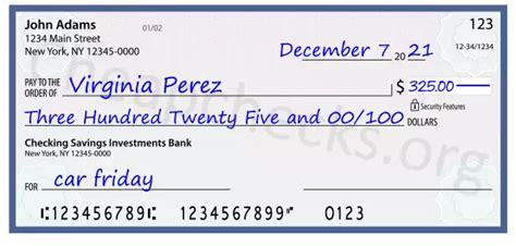 How To Write A Check For 325 Dollars Cheap Checks