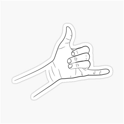 Shaka Hand Gesture Sticker For Sale By Zangram Redbubble