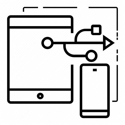 Connection Data Transfer Mobile Mobiledata Responsive Transfer Usb Icon Download On