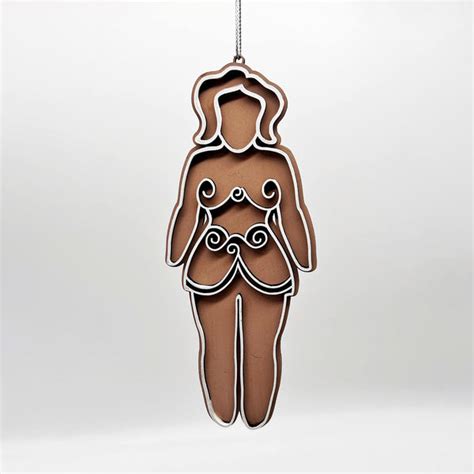Gingerbread Cookie Woman Ornament Superhero Outfit Glowforge Shop