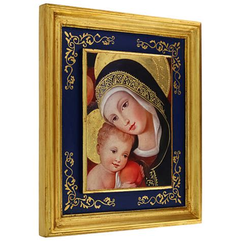 Madonna Crivelli 38x32 Cm Retouch Blue Frame Bottega Tifernate Online