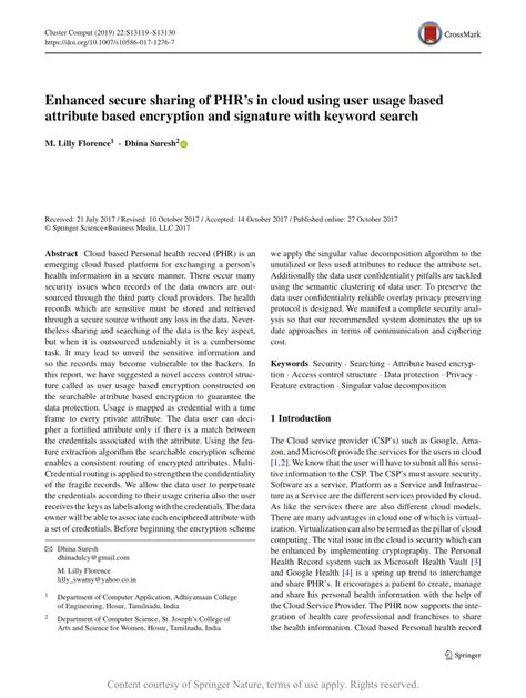 enhanced secure sharing of phr s in cloud using user usage based