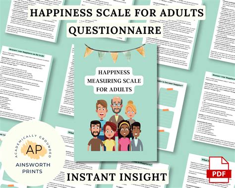 Happiness Scale Worksheet Happiness Journal Well Being Tracker