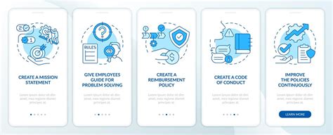 Premium Vector Customer Service Policy Blue Onboarding Mobile App Screen