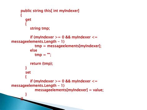 Indexers In C PPT