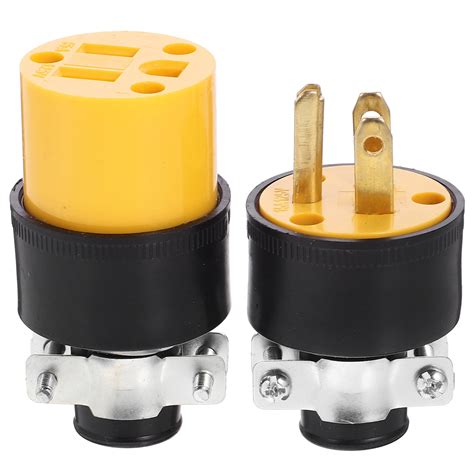 Ideanategrate Female Electrical Plug Extension Cord End Grounding