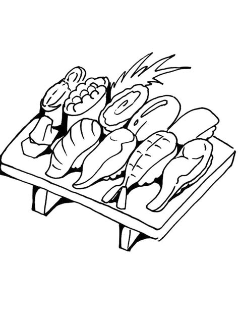 Sushi Coloring Pages